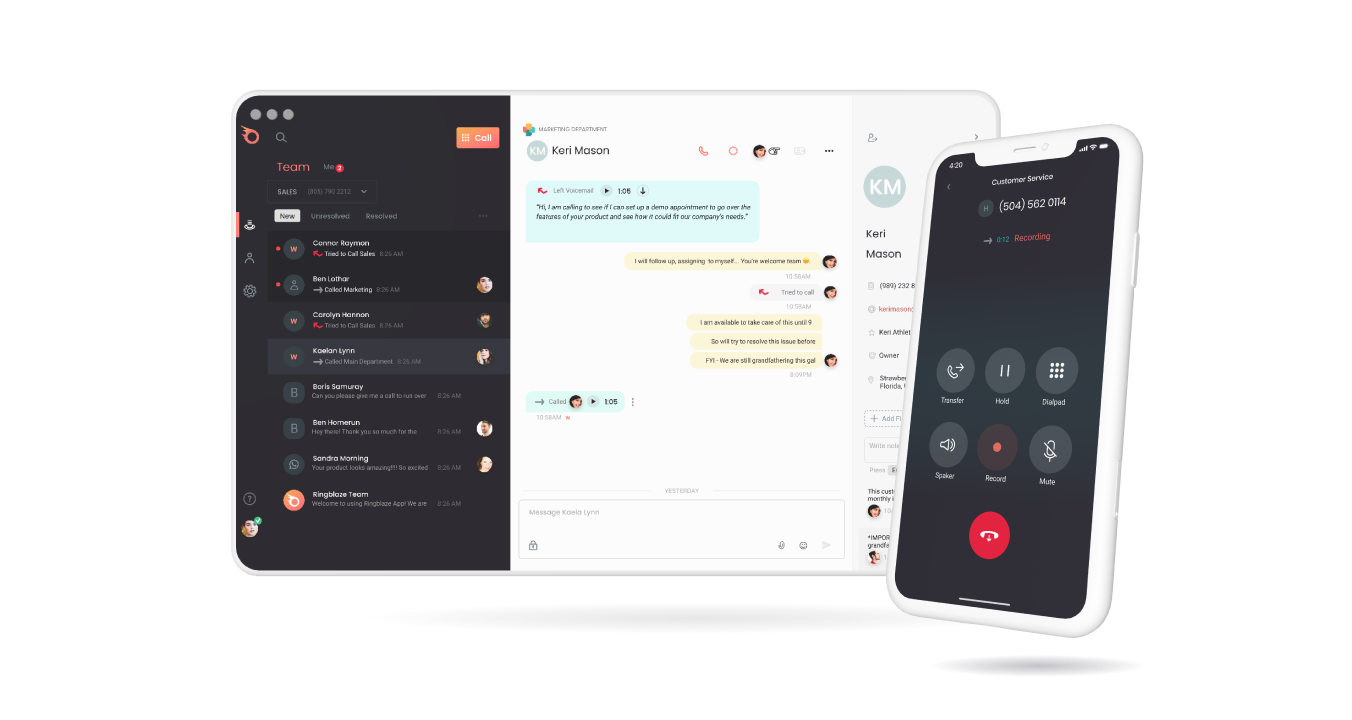 Ringblaze - Modern phone system for collaborative teams